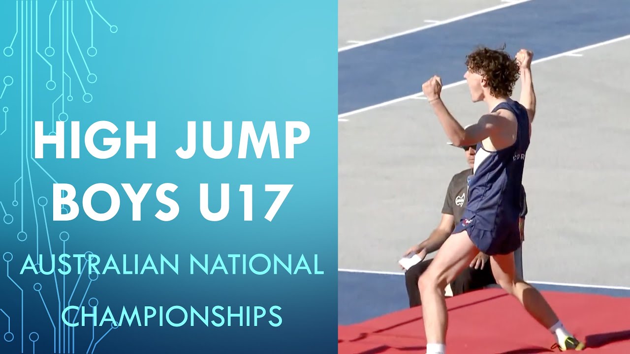 High Jump Boys U17. Liam Shadbolt, 16 years old - 208cm! - YouTube