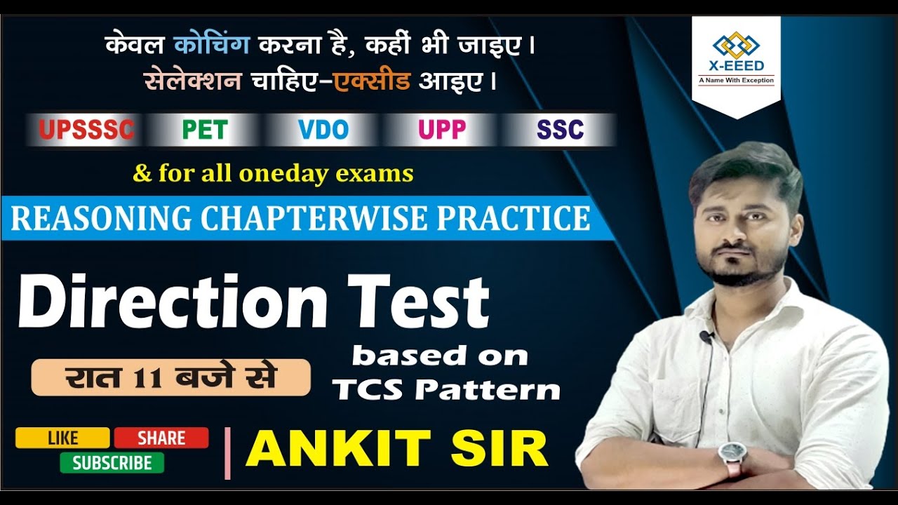 Reasoning Chapter wise Practice || Direction Test(based on TCS Pattern ...