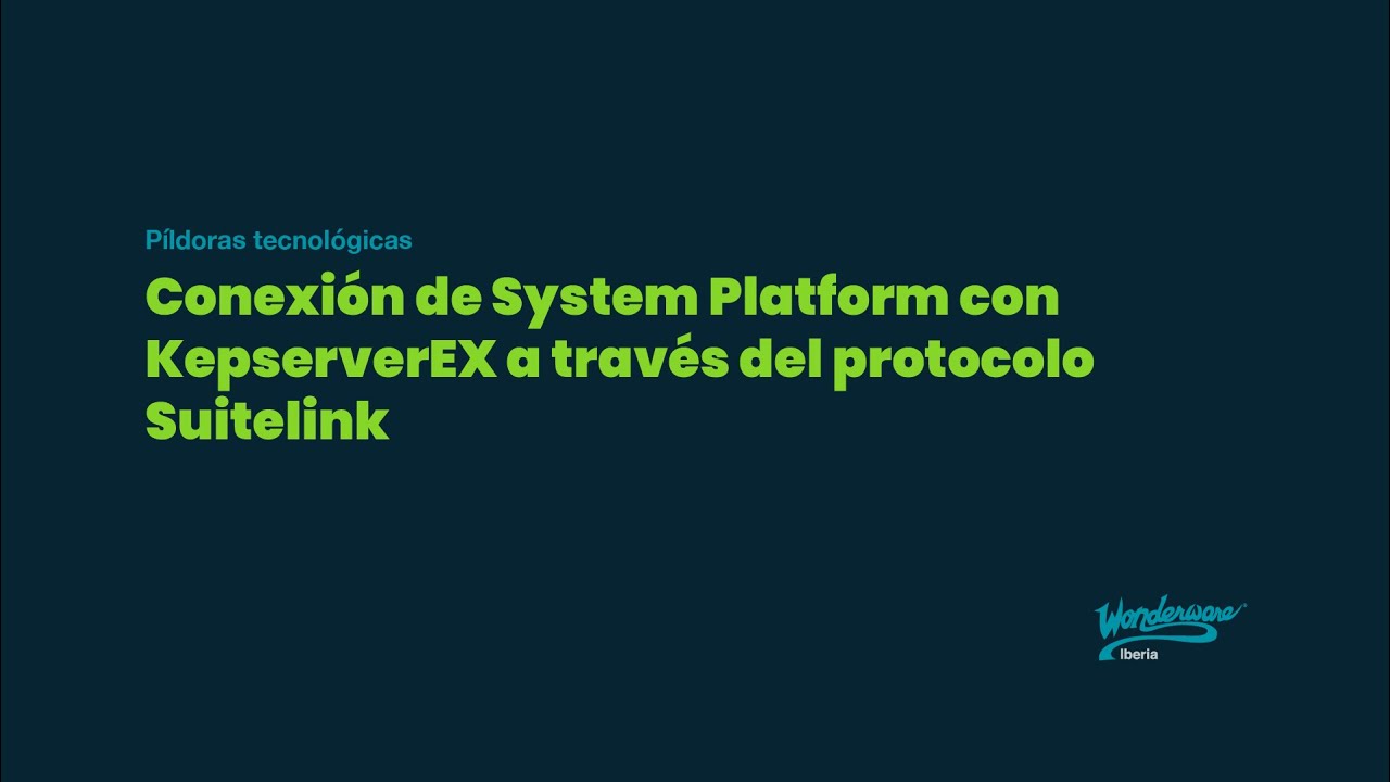 Conexión de System Platform con KepserverEX a través del protocolo Suitelink - YouTube
