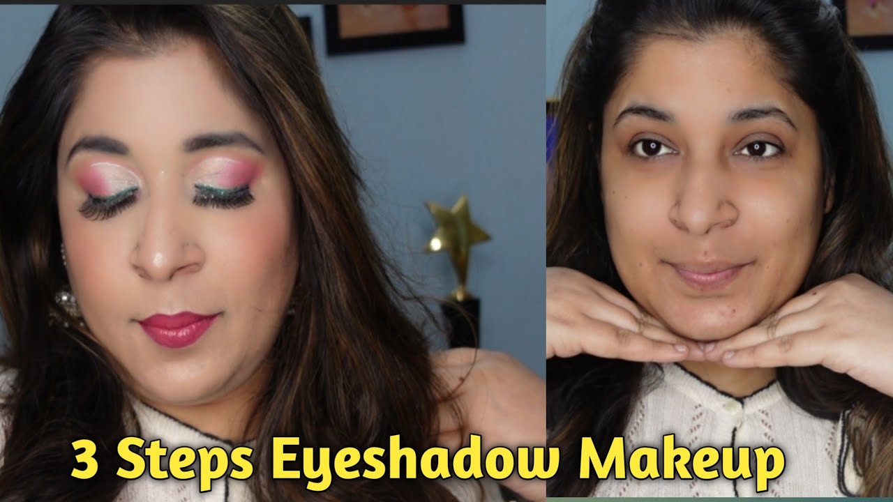 3 Easy Steps Eyeshadow Makeup Tutorial | Half cut crease eye makeup tutorial | Makeup For ...