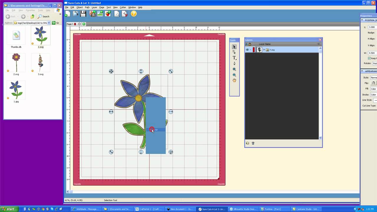 Craft Artist 2 to SVG part 1 of 2 - YouTube