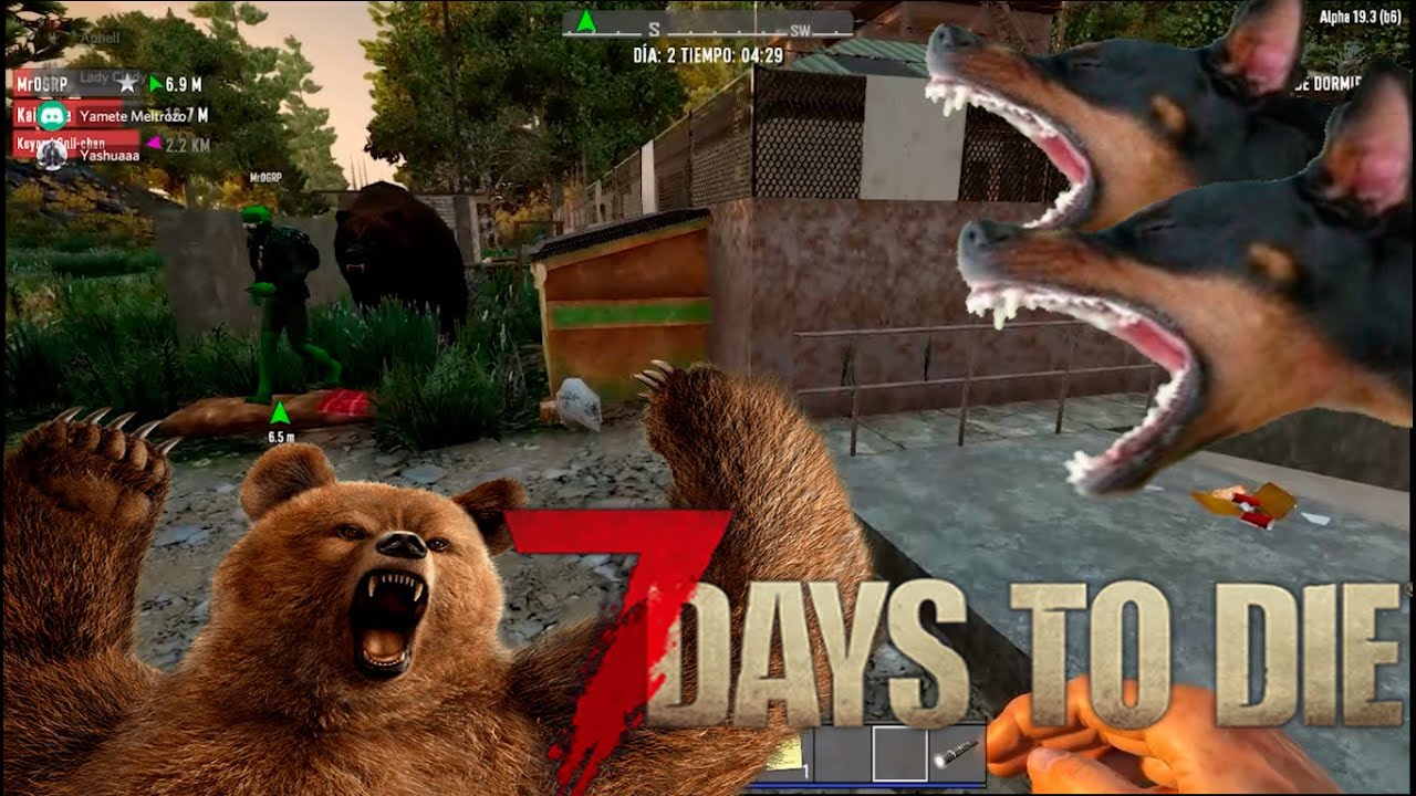 Un oso rabioso y perros locos #1 Las aventura de Joshua | 7days to die ...