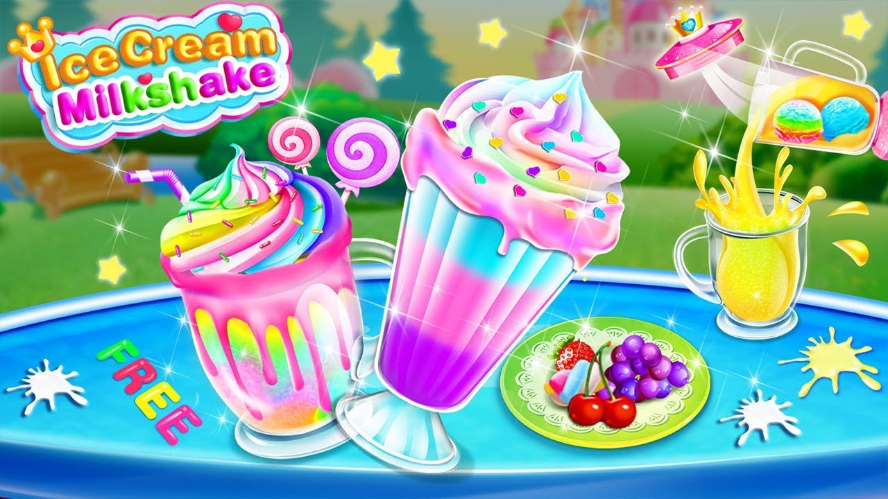 Ice Cream Milkshake Maker-Ice Dessert Sweet Games - YouTube
