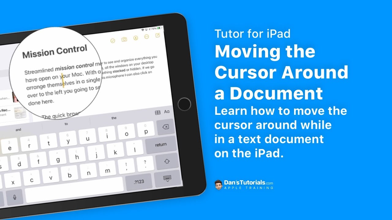 Learn how to move the cursor around while in a text document on the ...