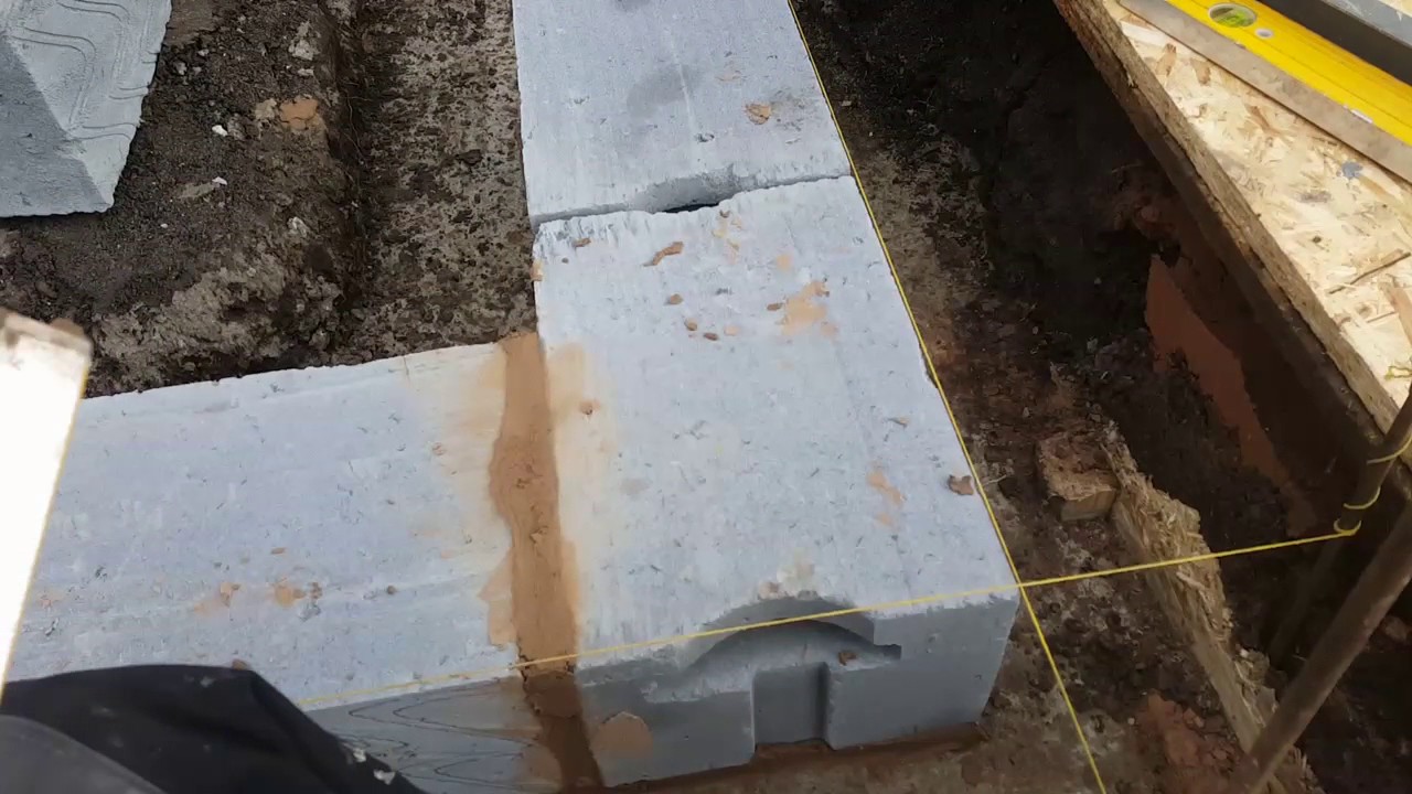 how to mark out and square an extension brick wall. - YouTube