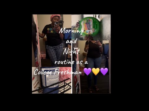 Morning and Night Routine as College Freshman 💜💛💜 - YouTube