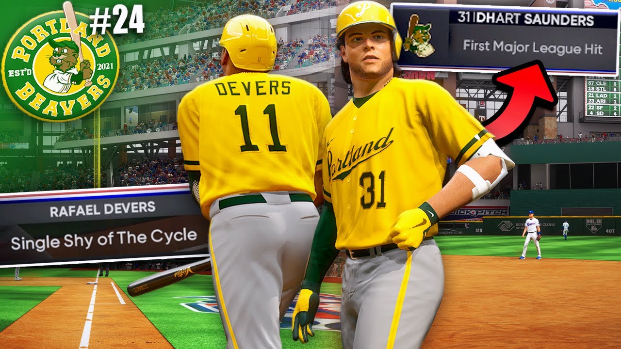 ART SAUNDERS MAKES MLB DEBUT + DEVERS CYCLE? | Beavers Franchise MLB ...