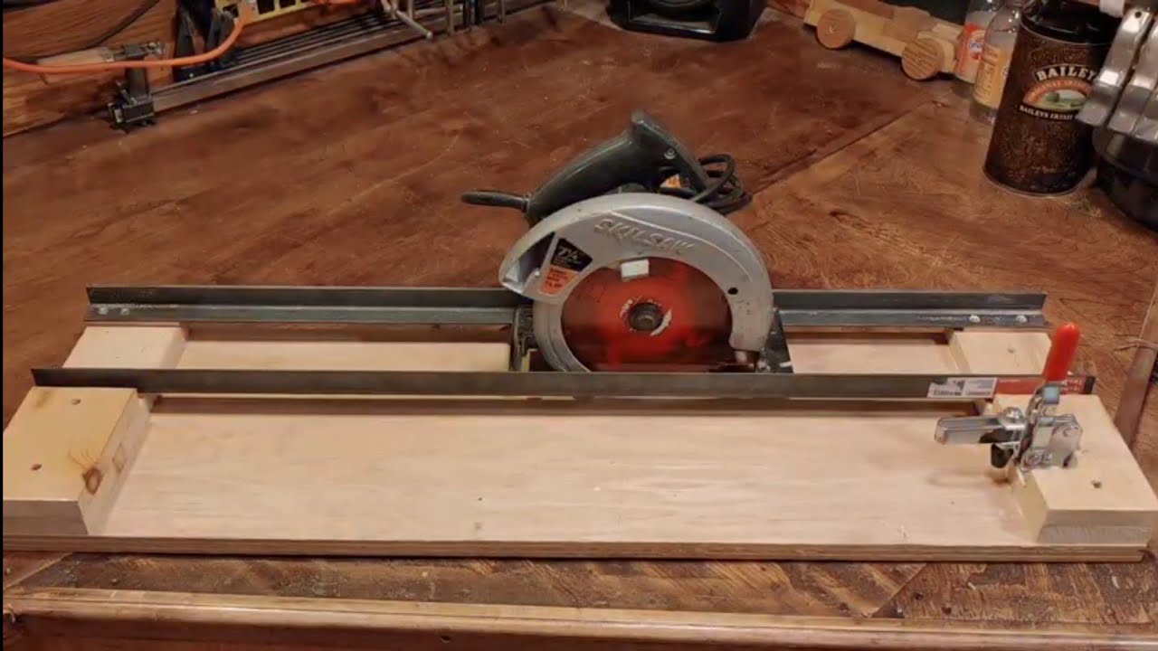 Circular saw guide... my own slide table for my circular saw. - YouTube
