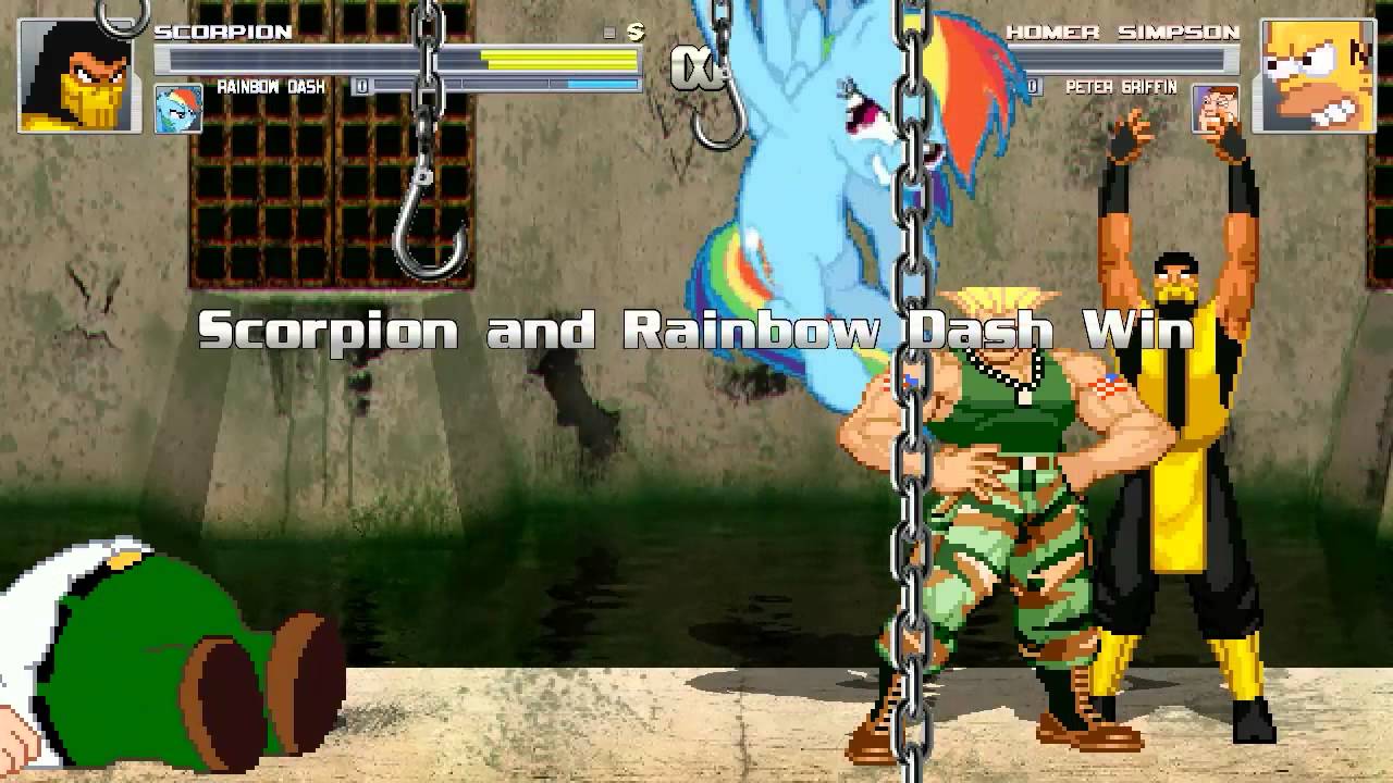 AN Mugen Request #24: Scorpion & Rainbow Dash VS Homer Simpson & Peter ...