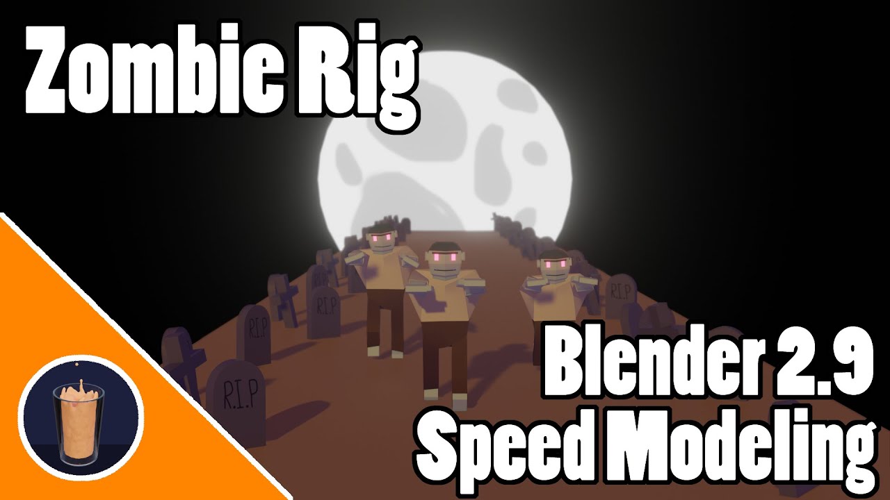 Speed Modeling A Low Poly Zombie and Rigging it | Blender 2.9 ...