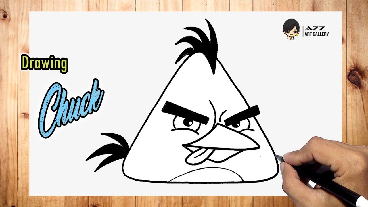 Drawing Chuck from Angry Birds - YouTube