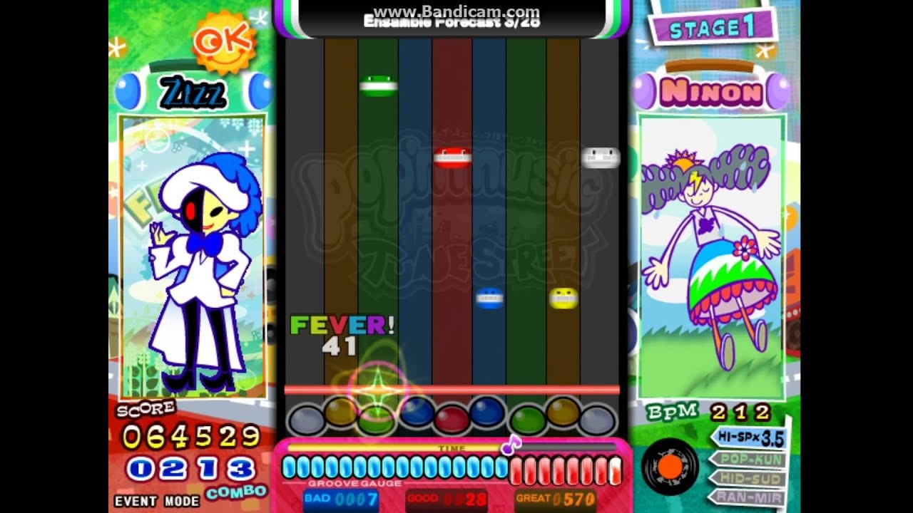 Pop'n Music 19 TUNE STREET - PORTABLE POP Ensamble Forecast 3/28 HYPER ...