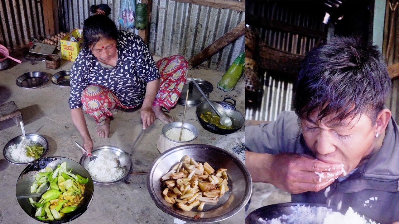 Sparrow Gourd potato curry in the village || surya laxmi cooking recipe ...