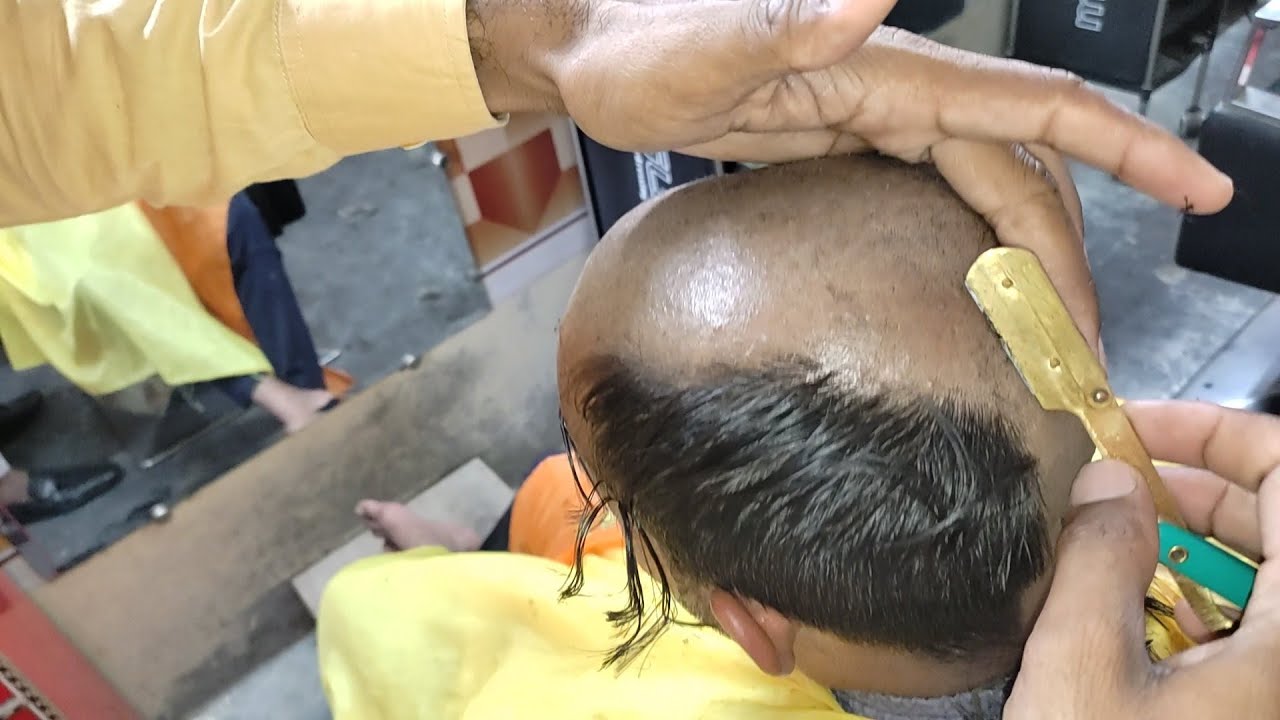 sar ko ganja kaise karen | how to remove hair from head - YouTube
