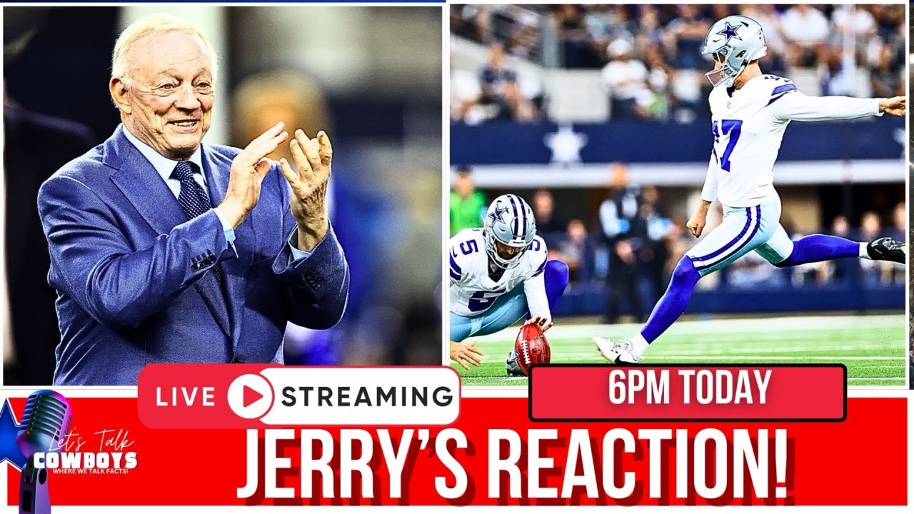Jerry Jones Reacts To The Giants Win And Brandon Aubrey Contract News ...