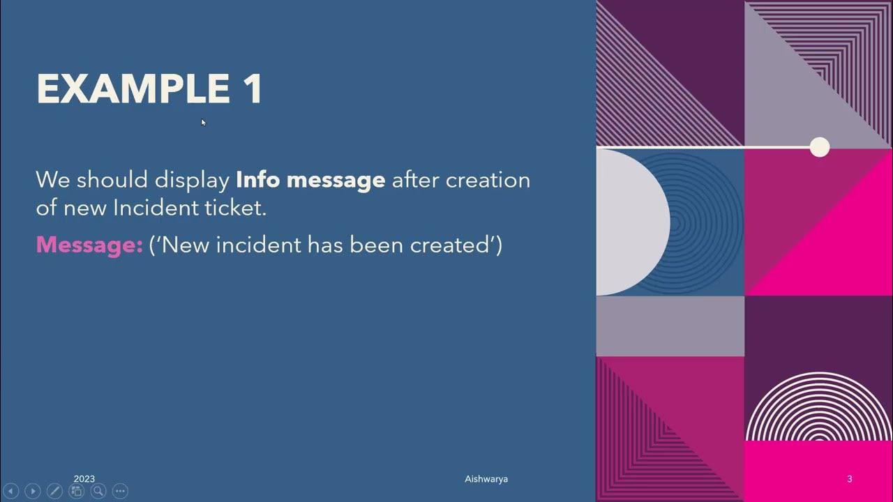 Exercise 1 | After Business Rules without Scripting | Add Message Action | Insert | ServiceNow ...
