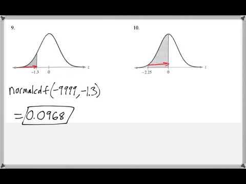 Math 209 : 6.1 #9, #10 (Statistics Tutorial : The Standard Normal ...