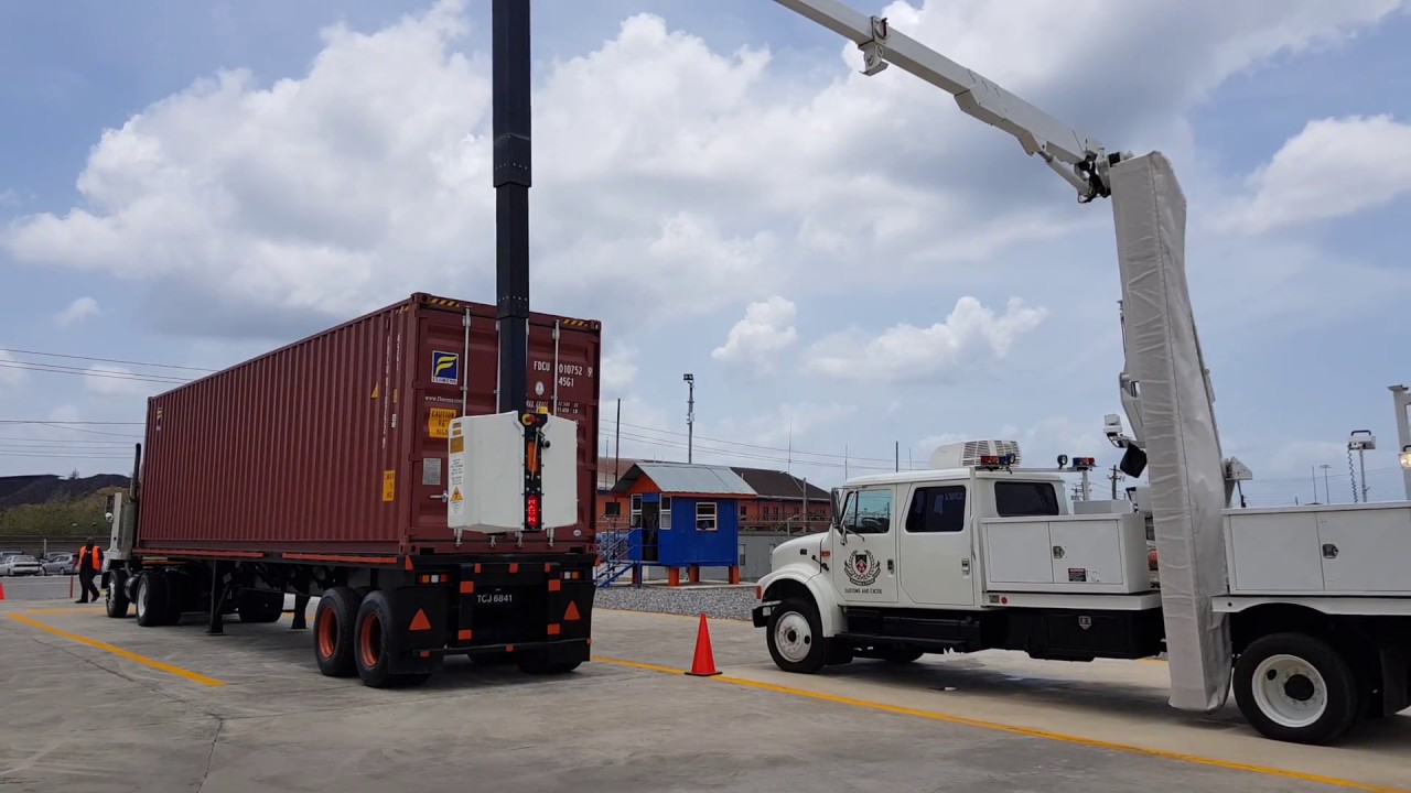 Mobile Container Scanner at the Pt Lisas Port - YouTube