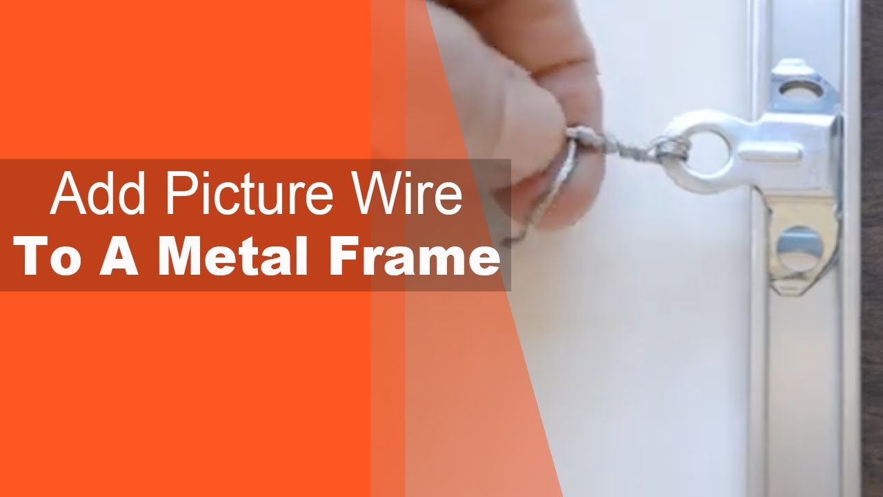 How to Add Wire Hanger To Picture Frame - YouTube
