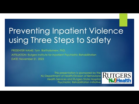 PREP Webinar: Preventing Inpatient Violence using Three Steps to Safety ...