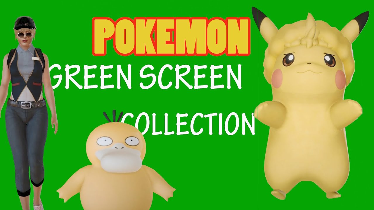 Pokemon 3d Animation - Free Green Screen for Video and meme - YouTube