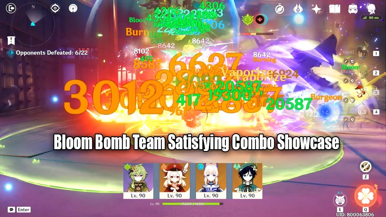 Collei Klee Kokomi Bloom Bomb Combo So Satisfying - Crimson Witch New ...