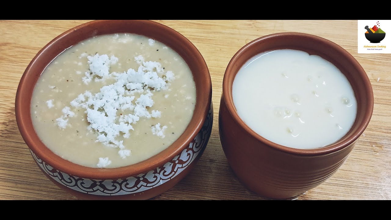 Ulunthan Kanji Recipe | Healthy Sweet & Salt Kanji | Aishwaryam Cooking ...
