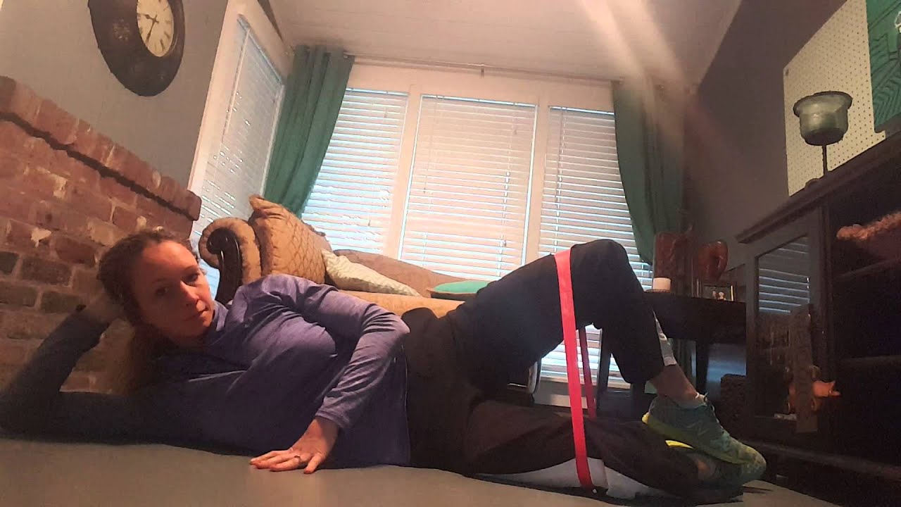 Band Resistance Clam Shell Exercise - YouTube