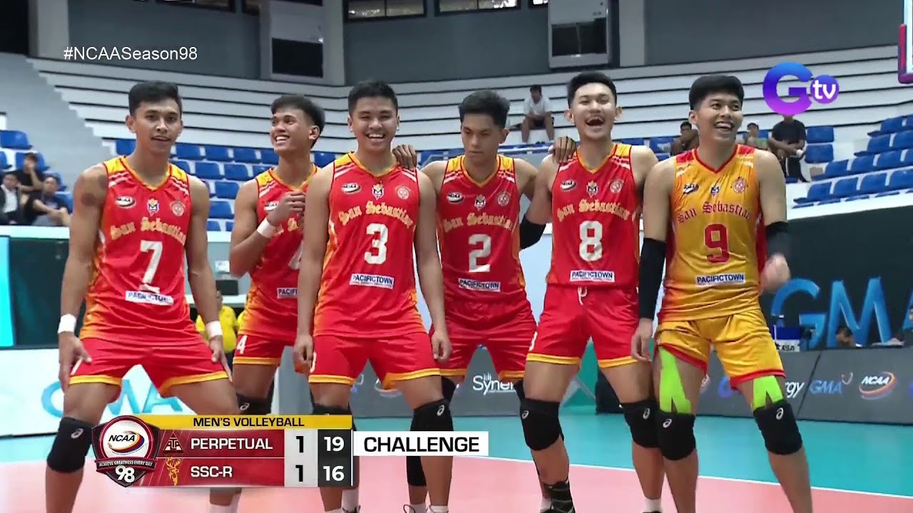 NCAA Season 98 MVB: The San Sebastian Stags dance while waiting for the ...