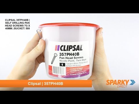 CLIPSAL 357PH40B | SELF DRILLING PAN HEAD SCREWS 7G X 40MM | BUCKET ...
