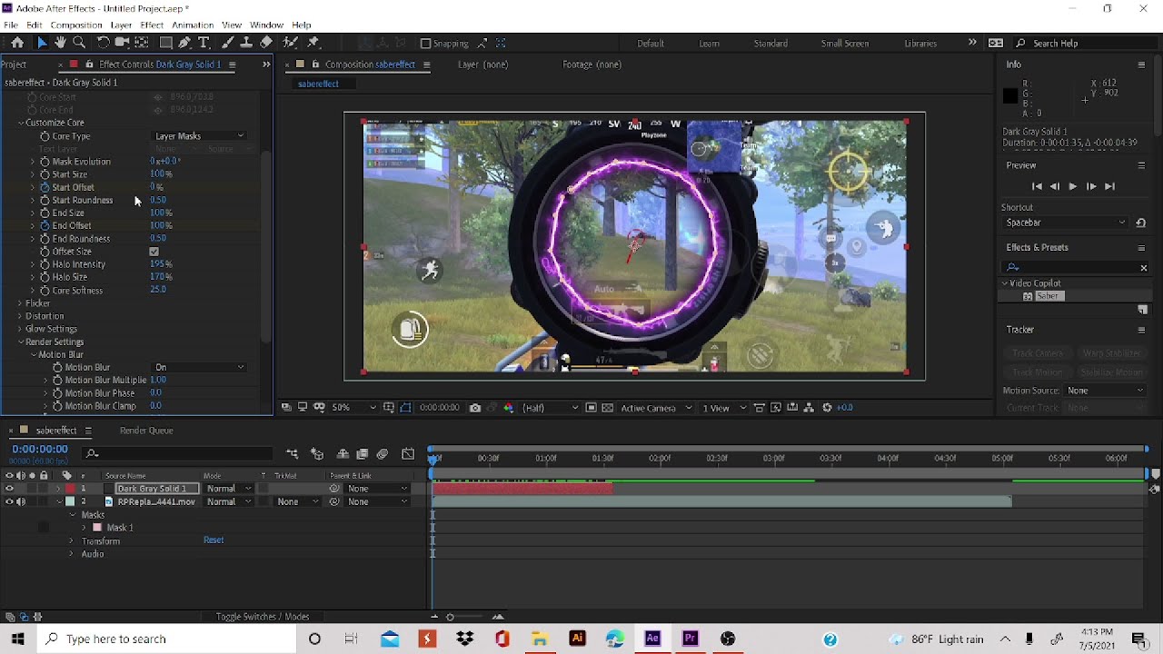 How to add saber glow effect to your gaming montage (AFTER EFFECTS ...
