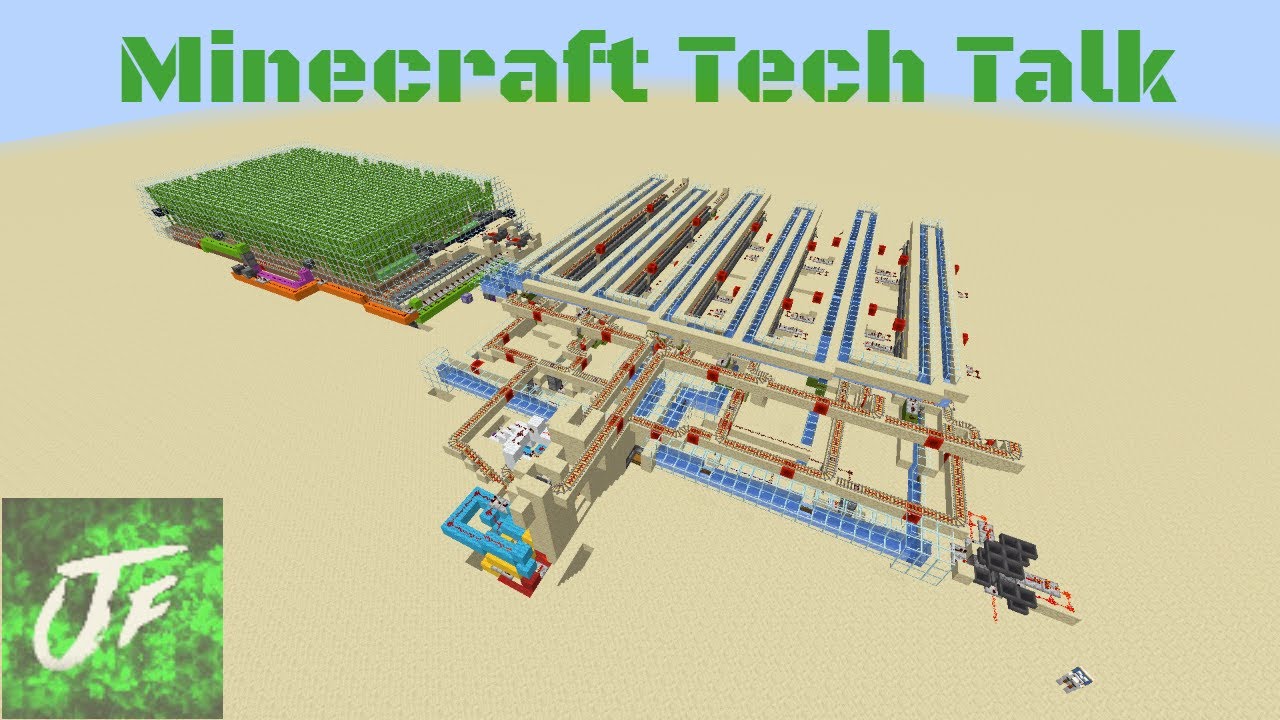 Minecraft Tech Talk: 1.14 Self Sustaining Mega Furnace Array - YouTube