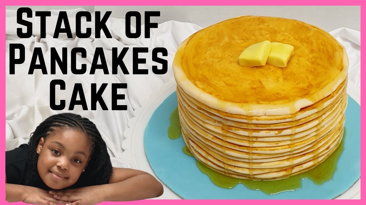 How To Make A PANCAKE Cake | KID Makes Pancakes Tutorial (REAL CAKE) - YouTube