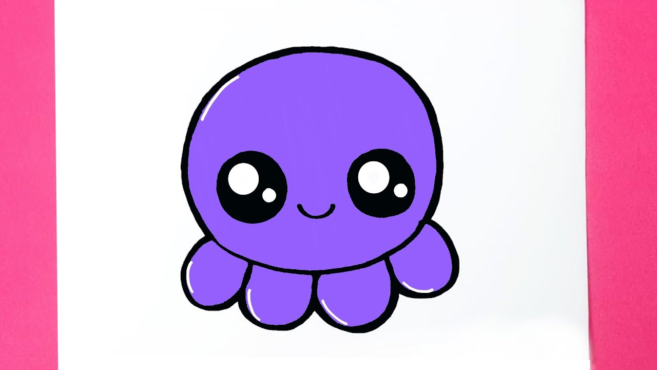 CÓMO DIBUJAR UN PULPO LINDO KAWAII - YouTube
