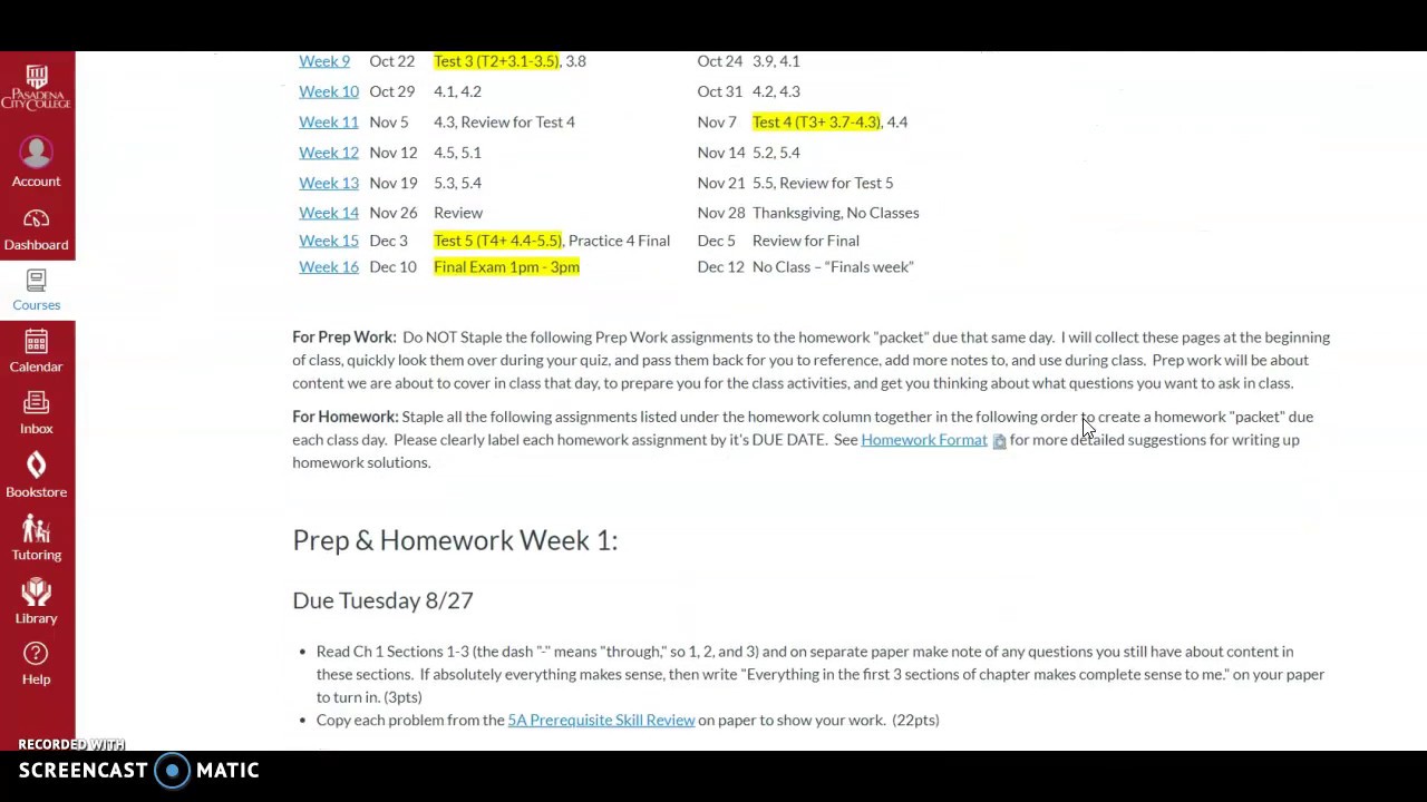 Intro to our Canvas Course Math 5A Fall 2019 - YouTube