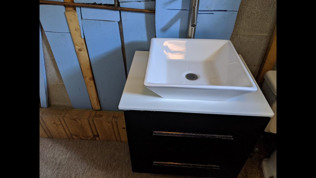 DIY COUNTERTOP BASIN BATHROOM INSTALLATION - YouTube