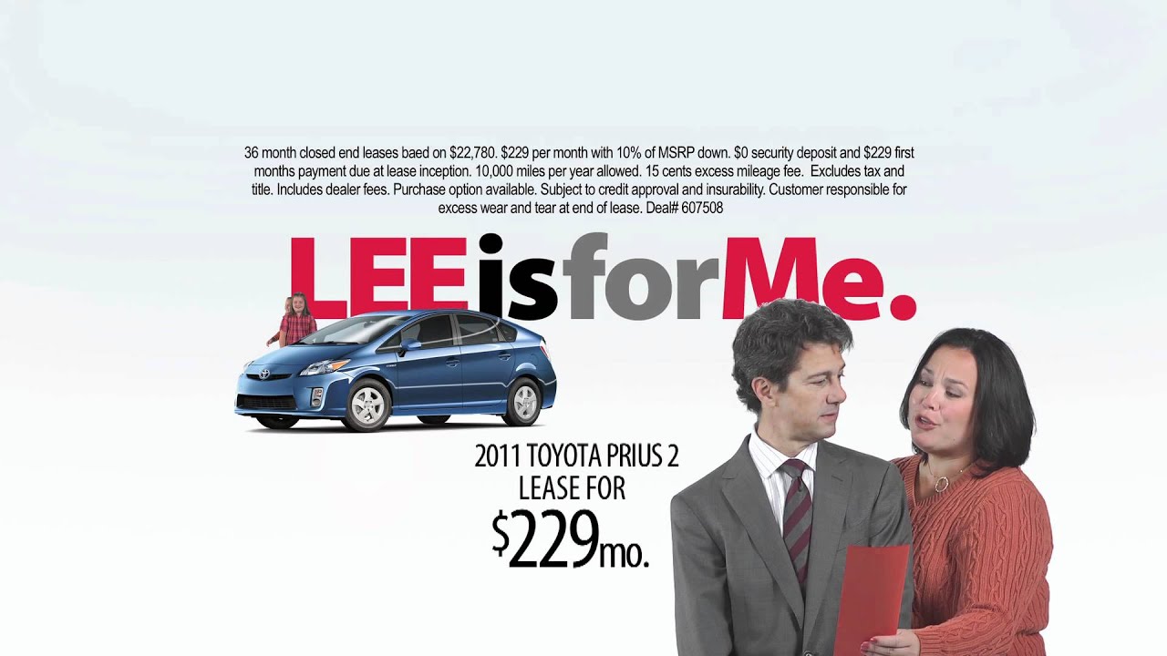 Lee is for Me, Toyota Prius II and Toyota Corolla, Lee Auto Malls - YouTube