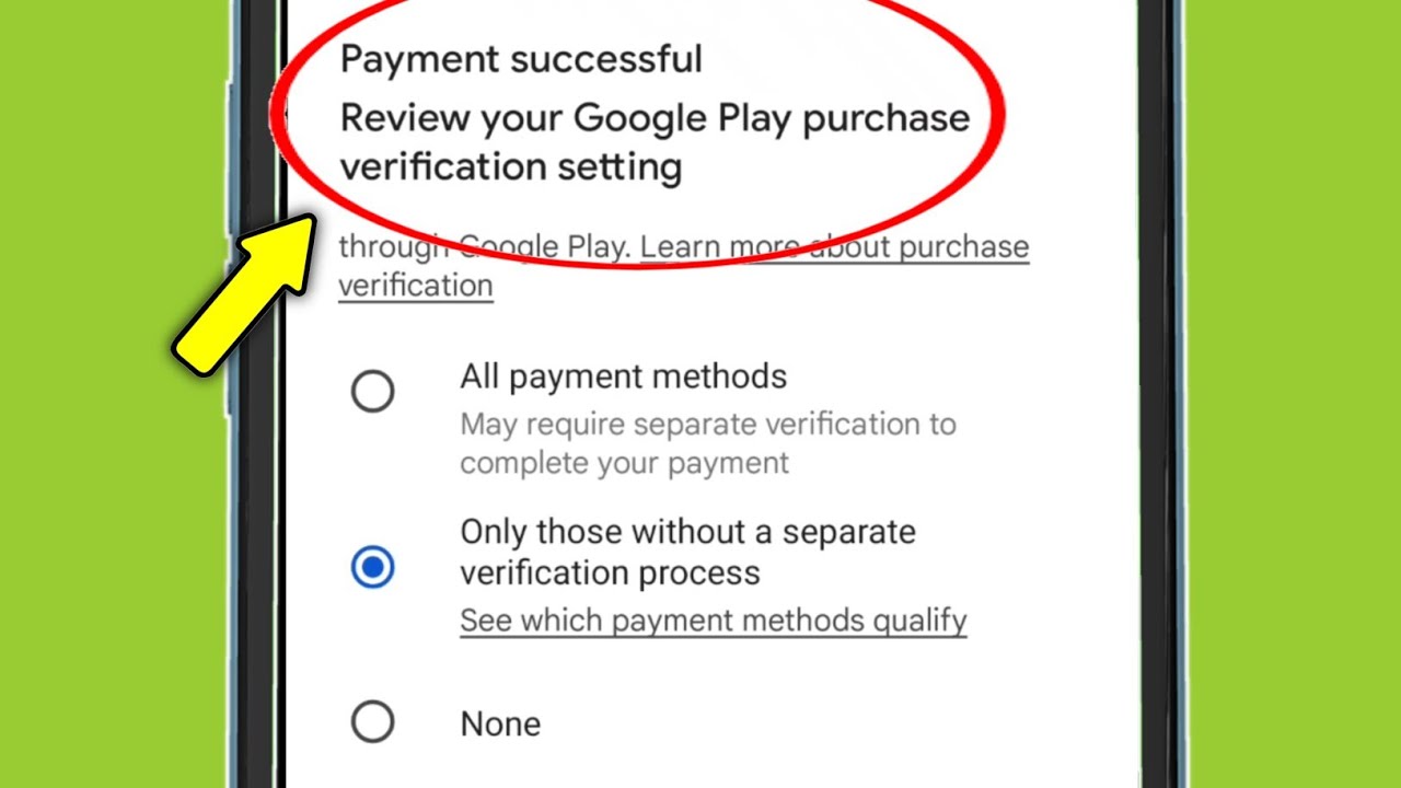 Payment successful Review your Google Play purchase verification ...