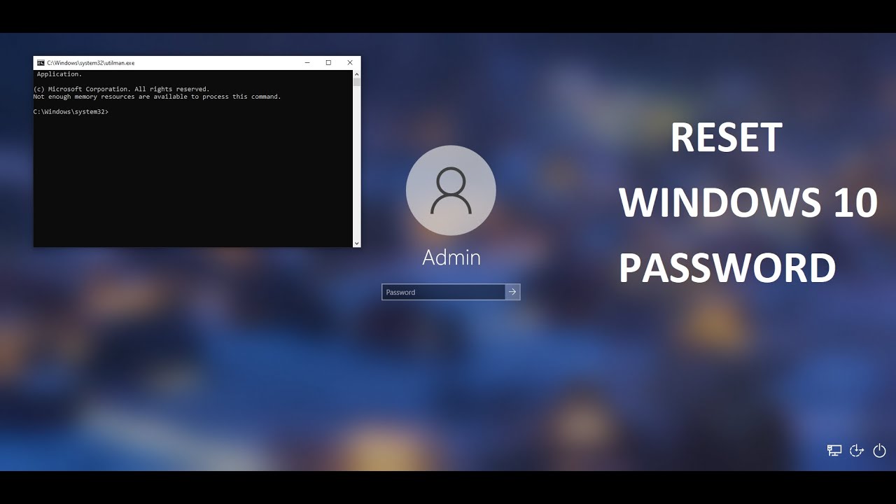 Reset Your Windows 10 Local Account Password YouTube Reset Your Windows 10 Local Account Password YouTube