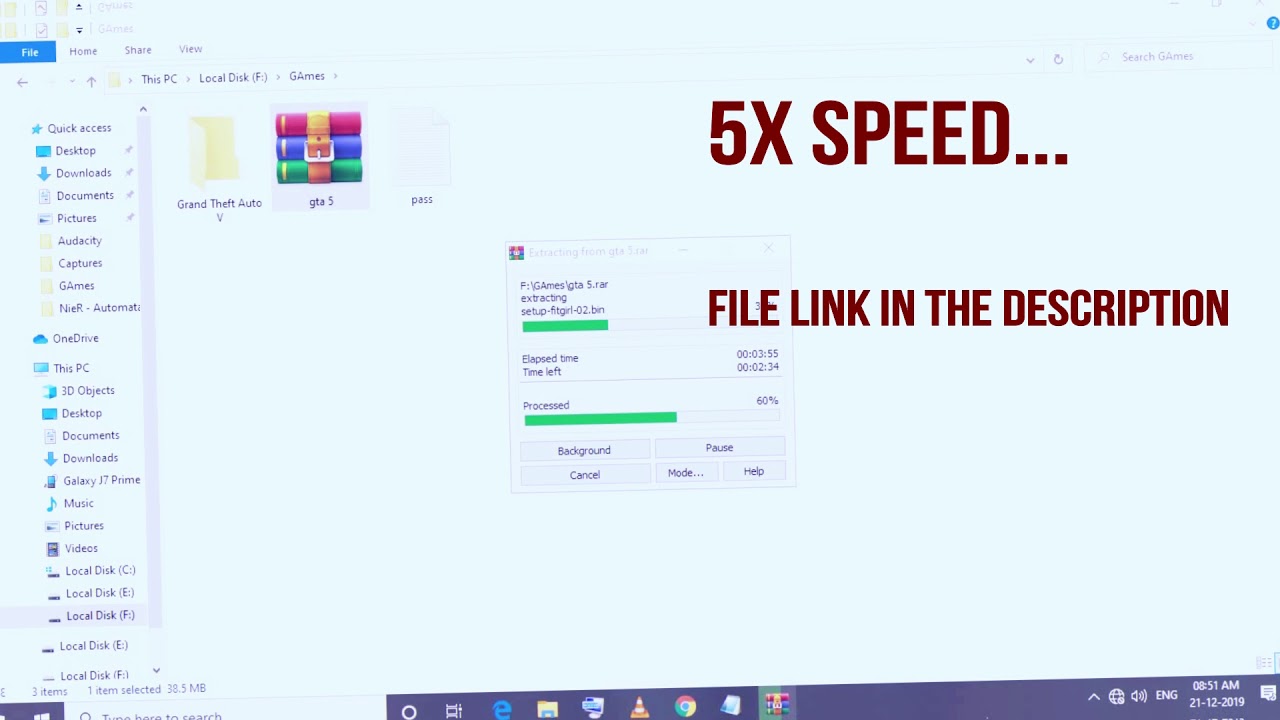 Testing GTA 5 highly compressed file - YouTube