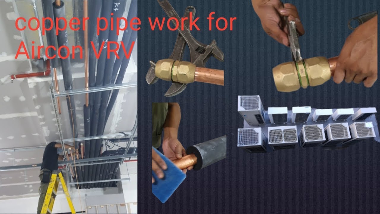 copper pipe work | daikin vrv copper pipe | DGT - YouTube