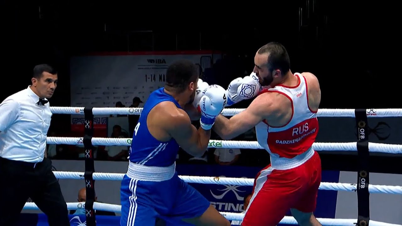 R32 (92KG) GADZHIMAGOMEDOV MUSLIM (RUS) vs BOUAFIA SOHEB (FRA) | IBA ...