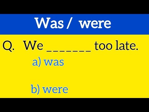 was were used in English|| was were used in English grammar|| - YouTube