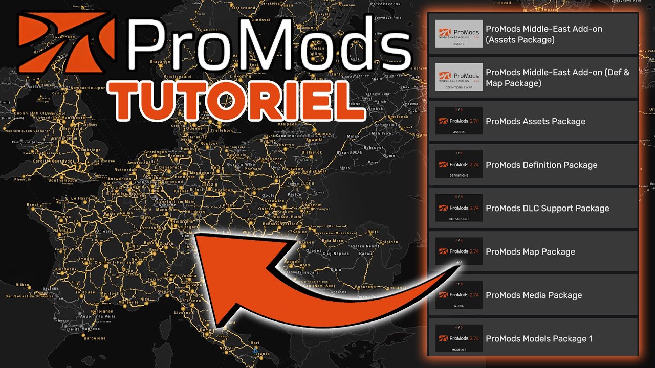 PROMOD - TUTO FACILE 💡 | Le meilleur MOD pour Euro Truck Simulator 2 ...