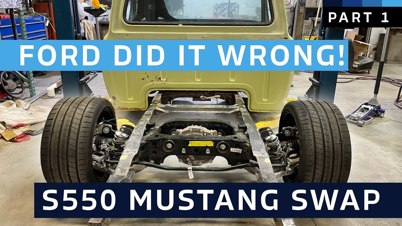 Tesla Motor Swapped Ford F100: Mustang Suspension Pt.1 - YouTube