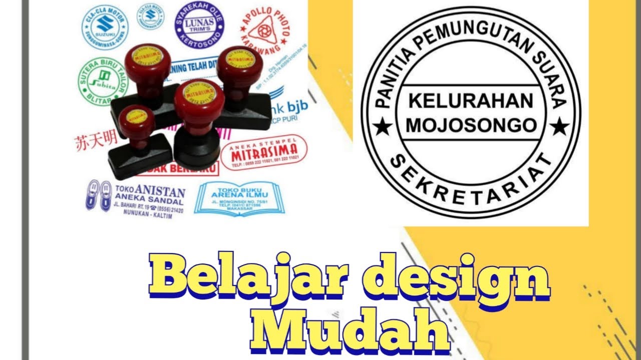 TUTORIAL DESIGN STEMPEL BUlAT PEMULA || (COREL X4) - YouTube