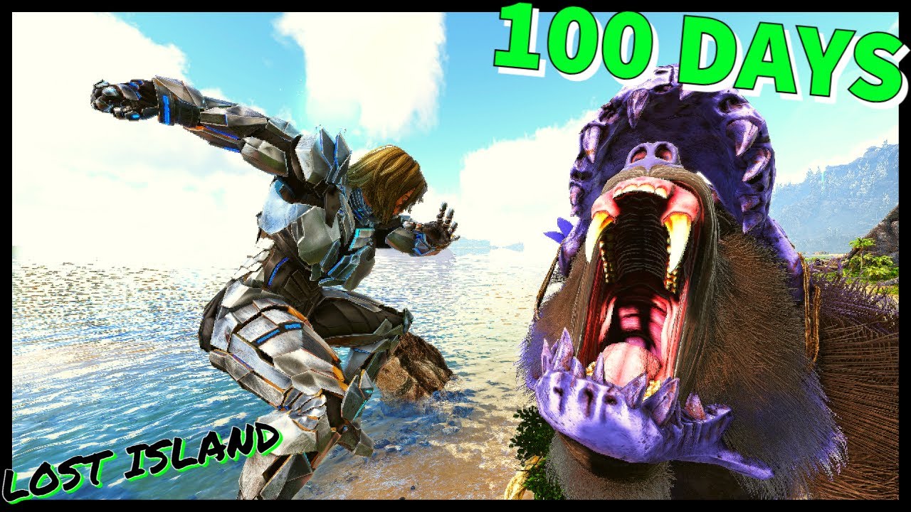 Surviving 100 Days in Hardcore ARK Survival Evolved on LOST ISLAND ...