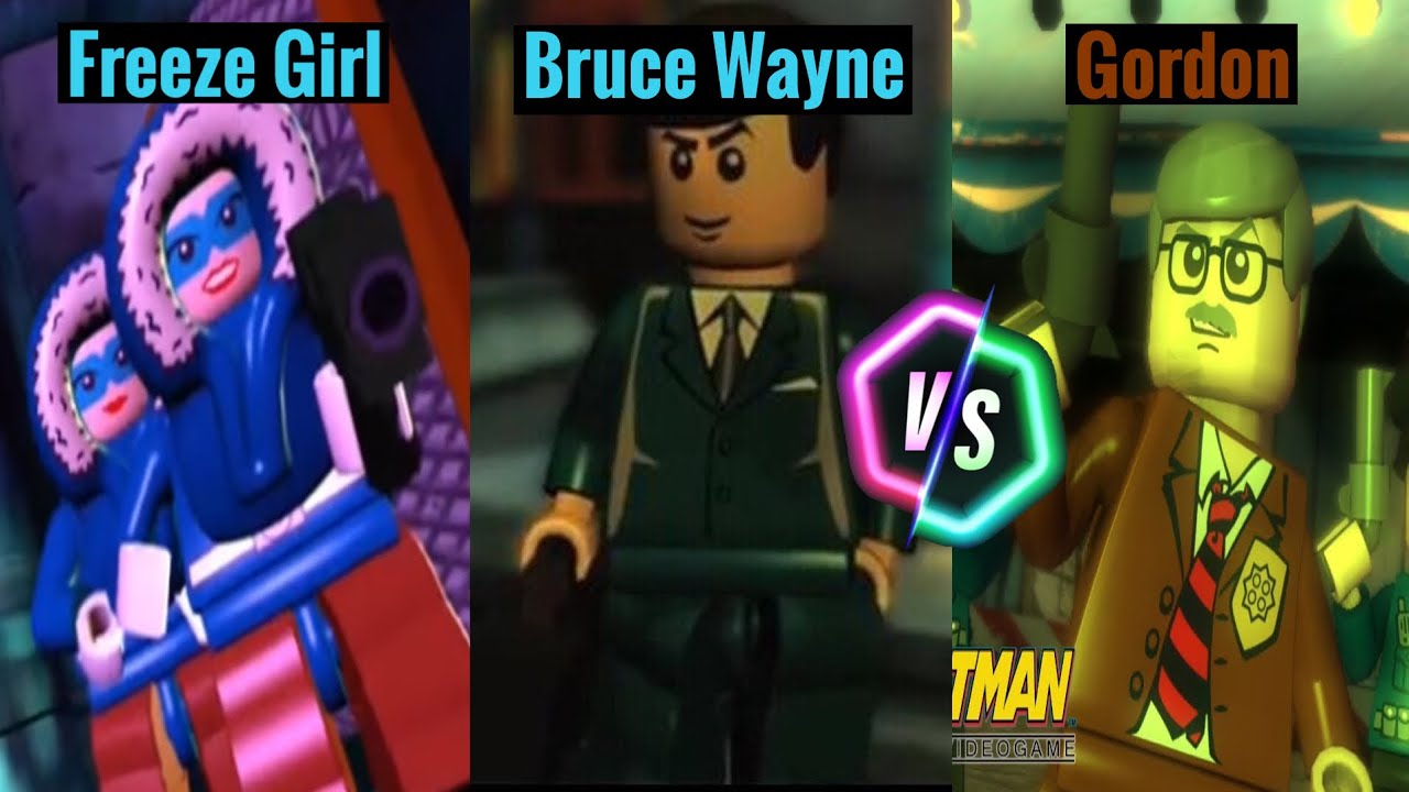 Lego Batman: The Video Game - Freeze Girl & Bruce Wayne Vs Gordon - YouTube