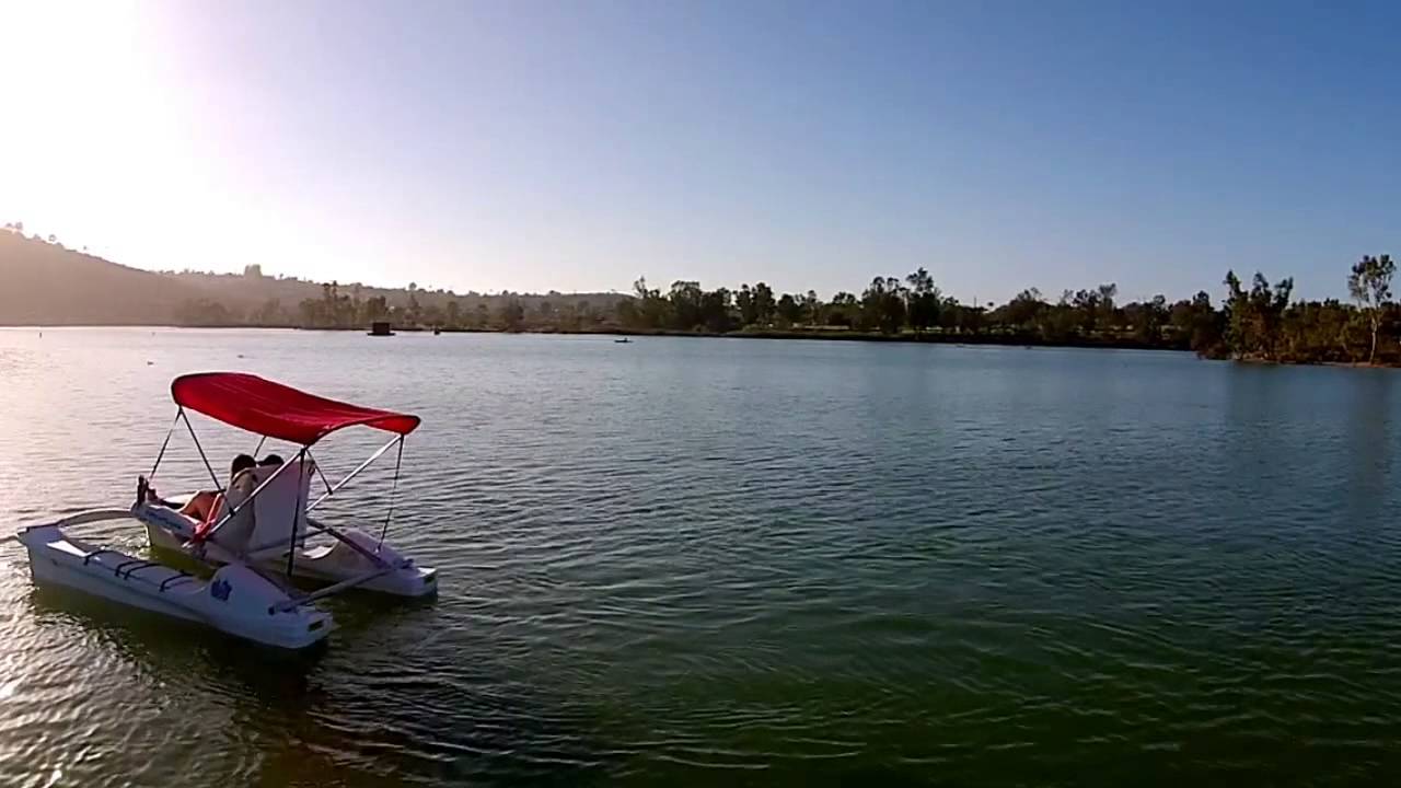 FunCat Electric Catamaran Lake Ride - YouTube