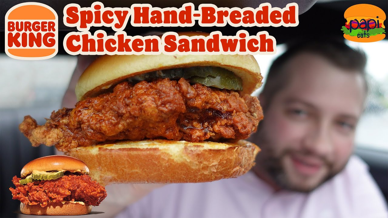 Burger King NEW Spicy Hand-Breaded Chicken Sandwich - Review - YouTube